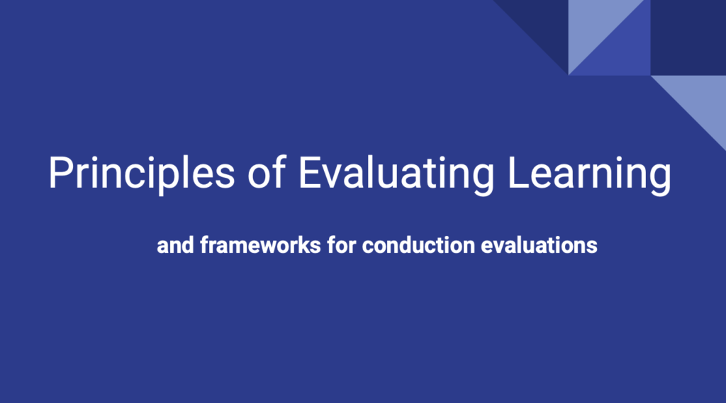 Unit 7: Evaluating Learning Programmes - MawCloud Learning